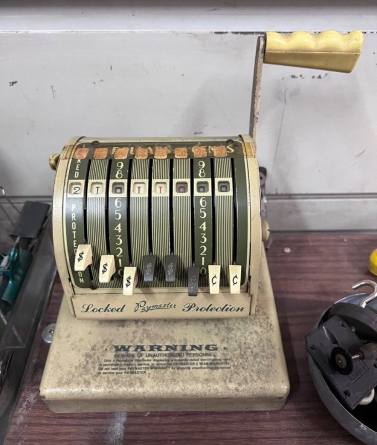 HKTVmall EcoMart - Vintage Paymaster Check Writer Locked Protection