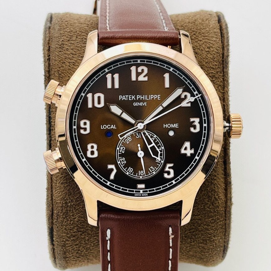 HKTVmall EcoMart - （頂級品質）百達翡麗雙時區功能ref.5524 Calatrava飛行家旅行時間腕錶系列 自動機械男表 ...