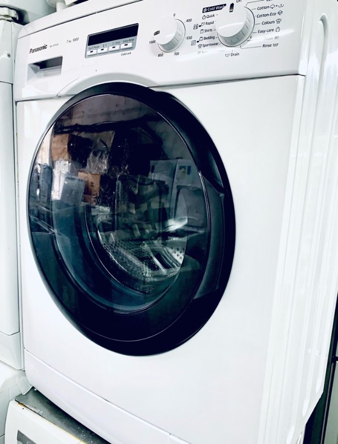 HKTVmall EcoMart - 前置式 洗衣機 樂聲 PANASONIC NA-107VC 1000轉 7KG大容量 （包送貨