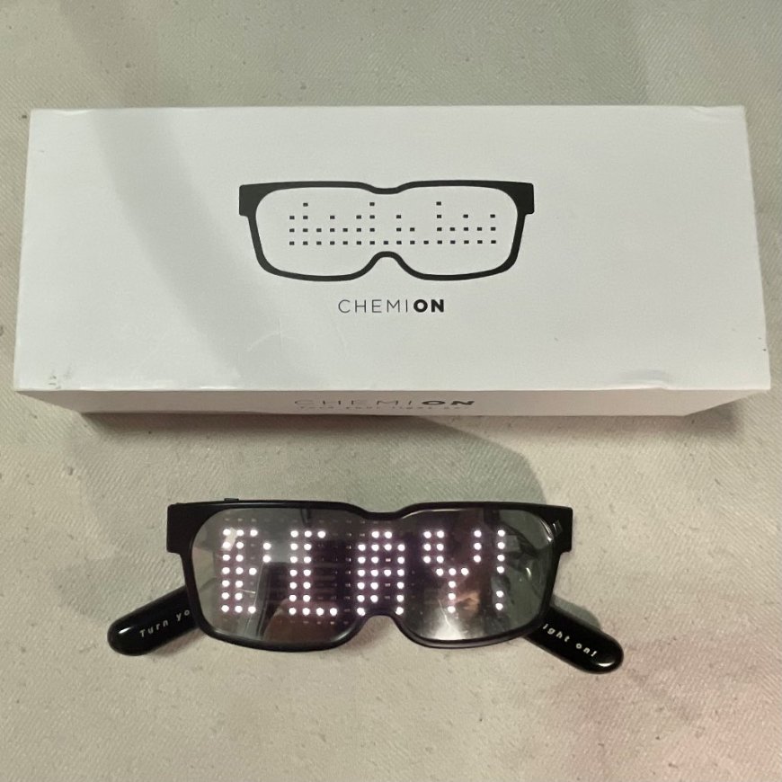 HKTVmall EcoMart - 派對必備！【CHEMION】可變換文字LED墨鏡/眼鏡 CHEMION LED Glasses for ...